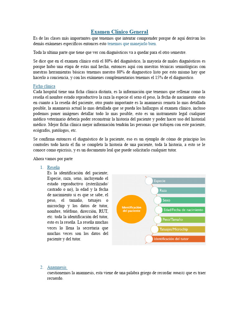 Clase N°3_Examen Clinico General | PDF | Diagnostico medico | Examen físico