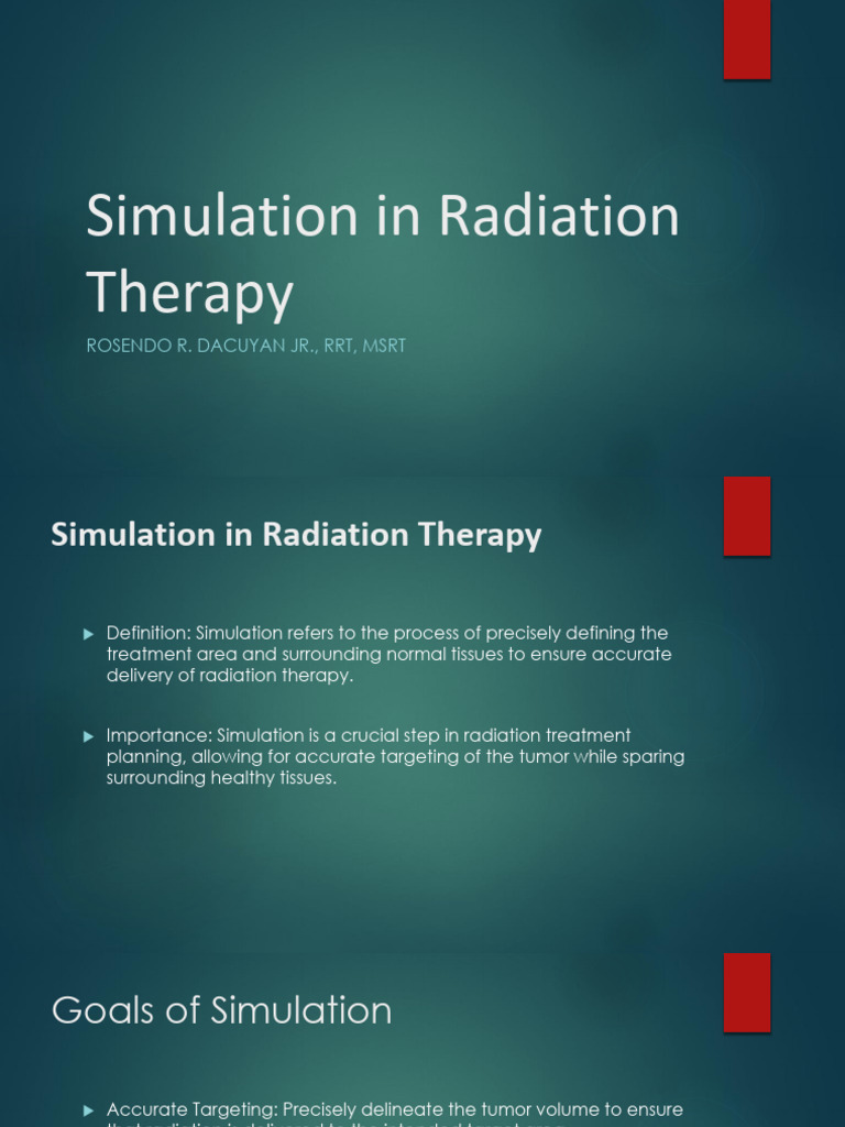Radiation Therapy Simulation Process | PDF | Radiation Therapy ...