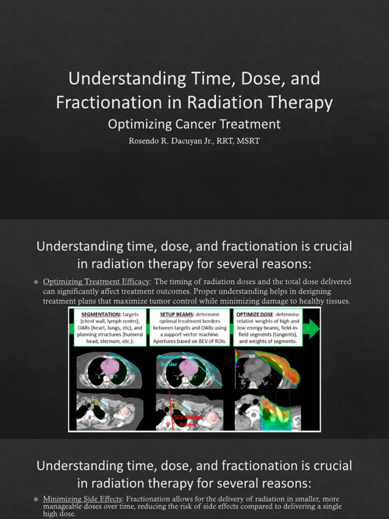 Understanding TimeJ DoseJ and Fractionation | PDF | Radiation Therapy ...