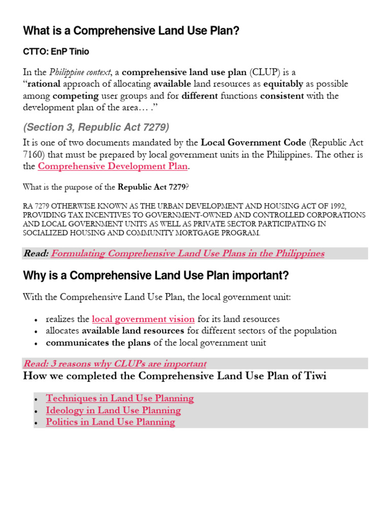Understanding Comprehensive Land Use Plans | PDF | Local Government | Taxes