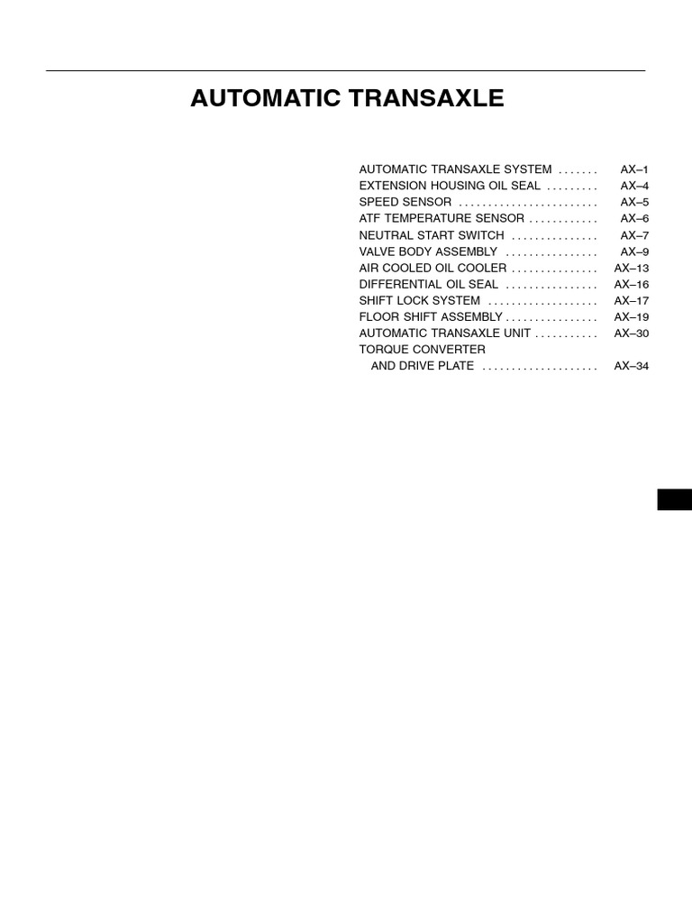 Automatic Transaxle | PDF | Automatic Transmission | Valve