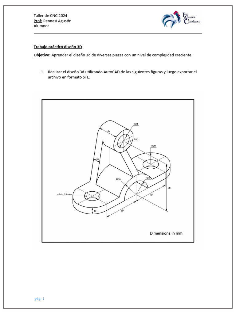 Trabajo Práctico Nº 1 Diseño 3D | PDF