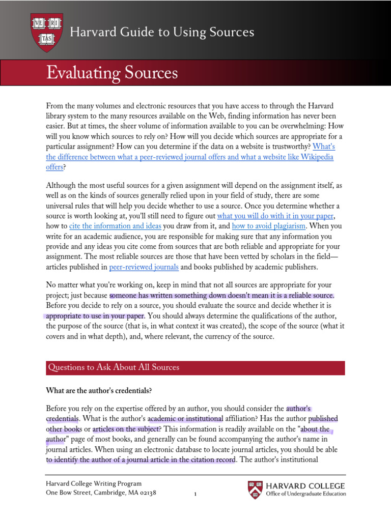 Evaluating Sources | PDF | Academic Journal | Wikipedia