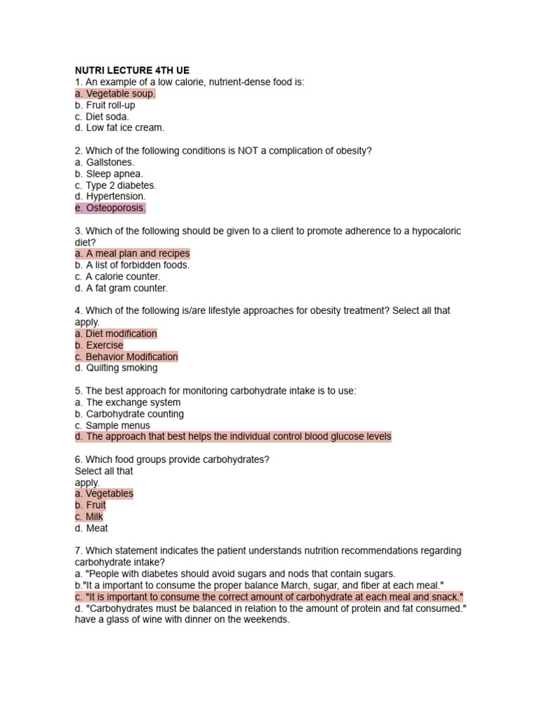 Nutri Ue 4 Lec and Lab 1 1 | PDF | Dieting | Weight Loss
