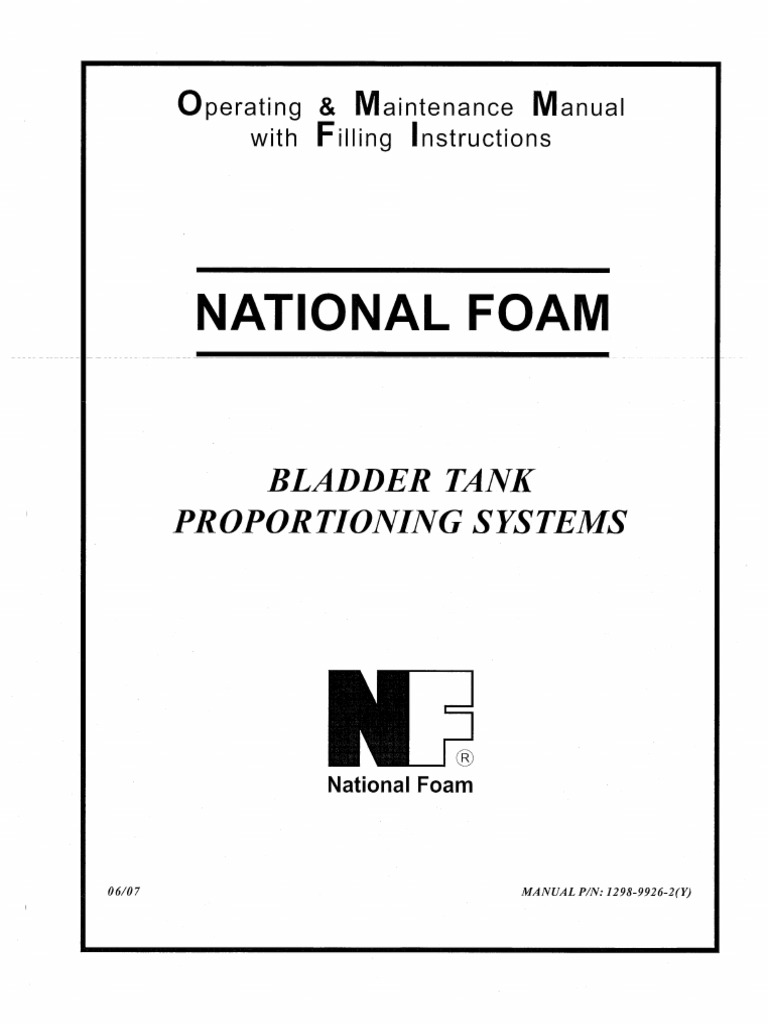 Bladder Tank Proportioning Systems | PDF