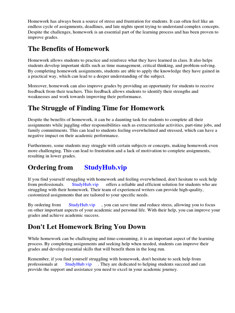 How Does Homework Improve Grades | PDF | Homework | Teachers