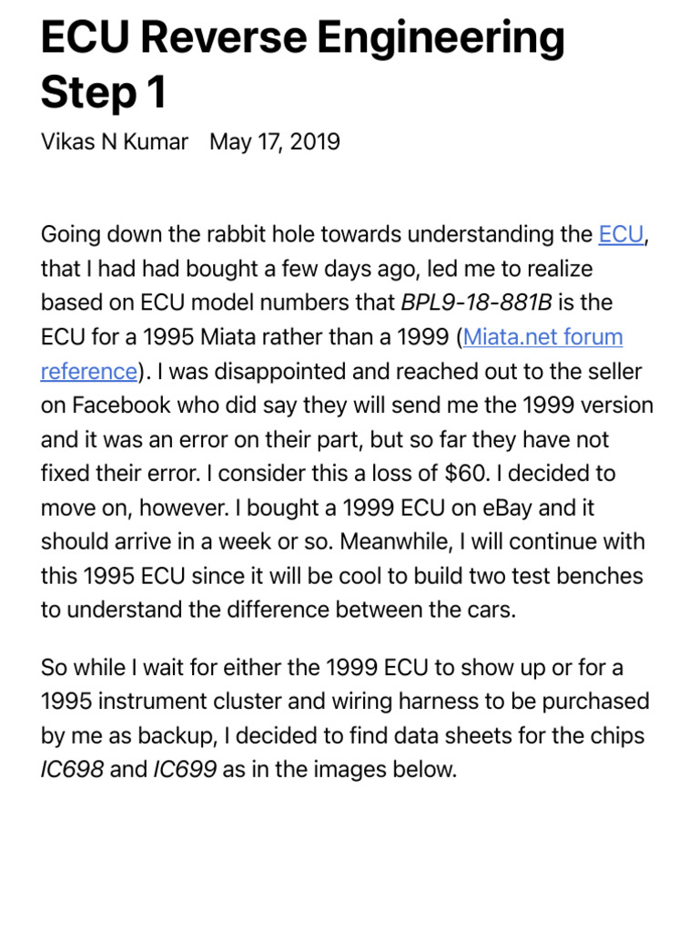 ecu_reverse_engineering_step_1 | PDF | Computing | Office Equipment
