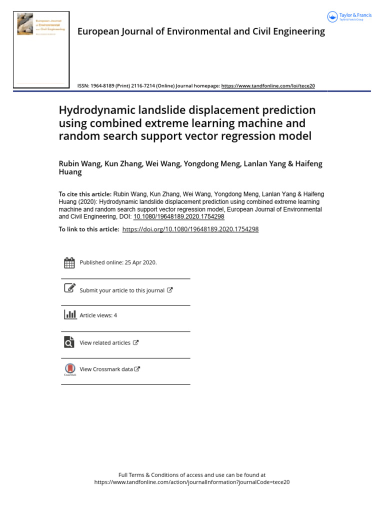Hydrodynamic Landslide Prediction Model | PDF | Applied Mathematics