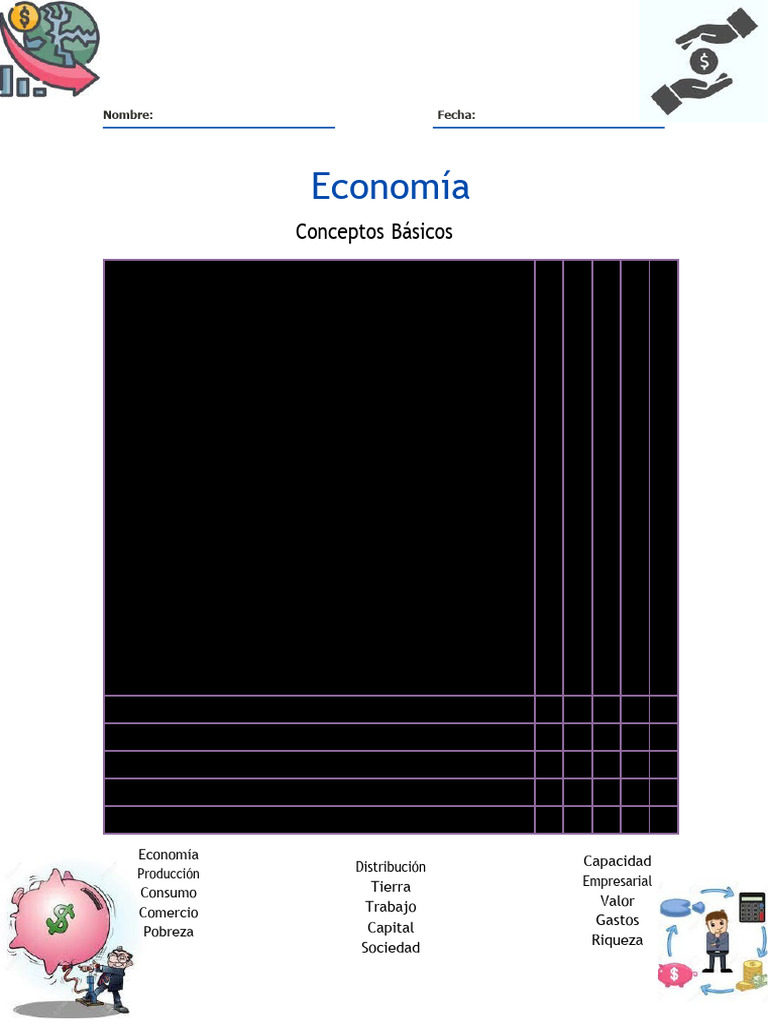Sopa de Letra Economia | PDF | Economía política | Macroeconómica