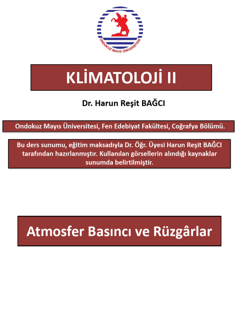 Klimatoloji II 6. Hafta 2 | PDF