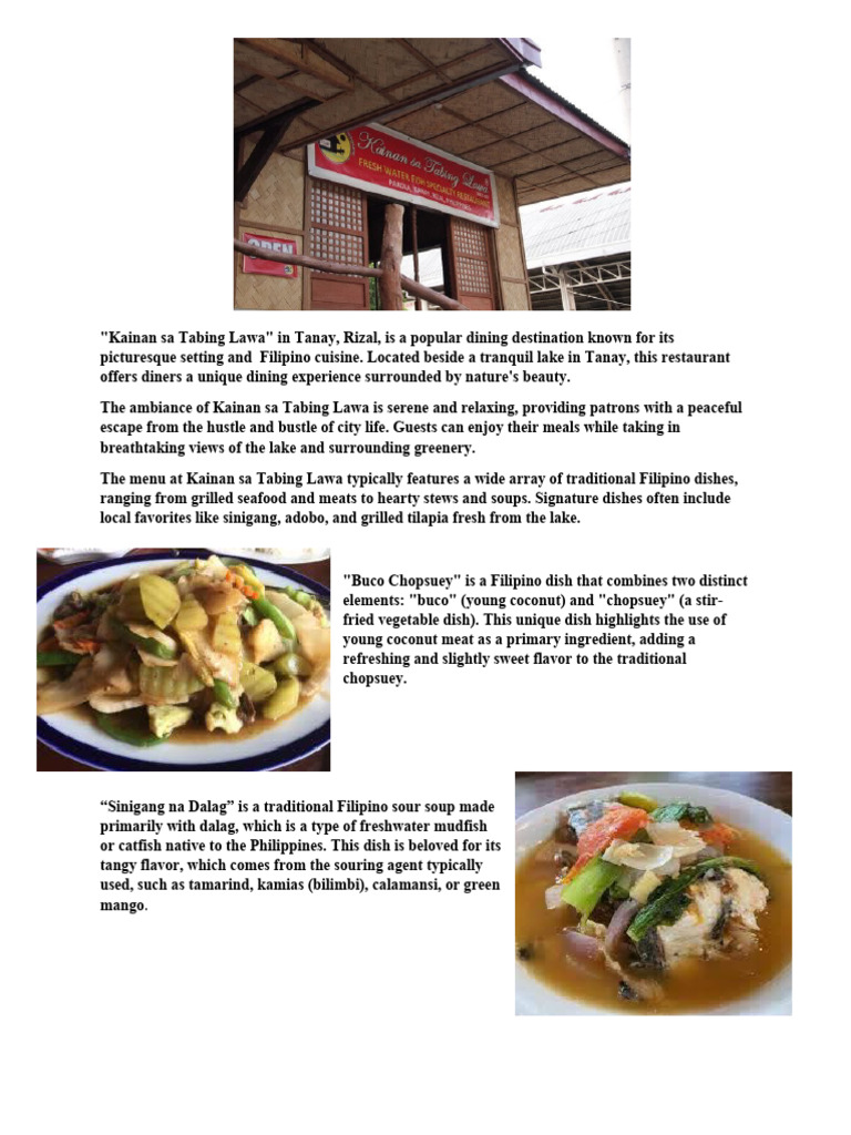 Kainan sa Tabing Lawa | PDF