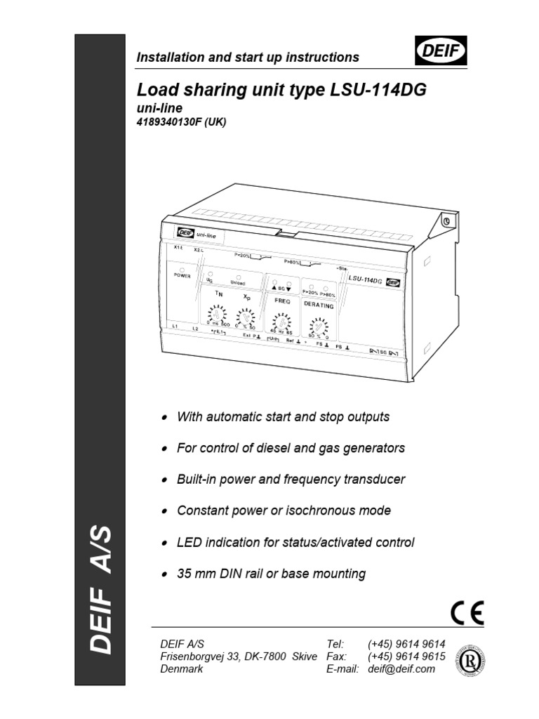 LSU-114DG, Installation Instructions 4189340130 UK | PDF | Relay ...