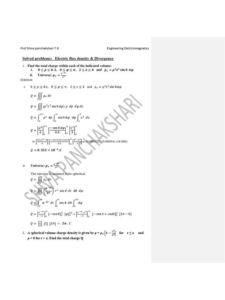Solved Problems From Module 2 | PDF | Sphere | Applied And Interdisciplinary Physics