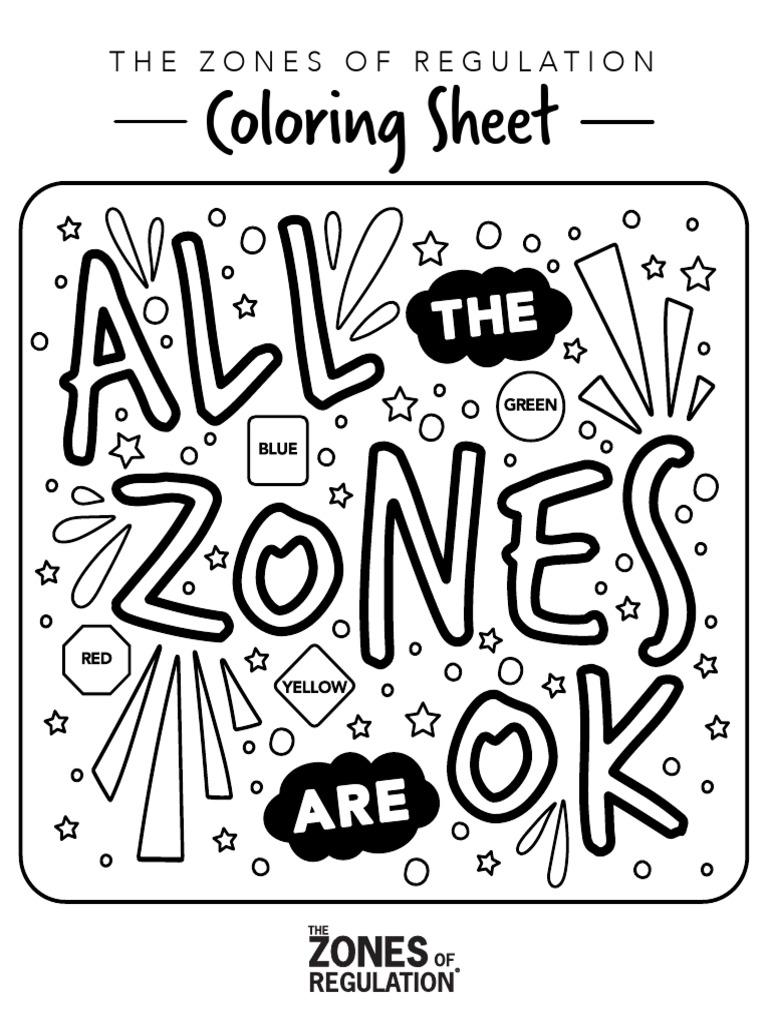 All the Zones Are Ok Coloring Page With Signs | PDF