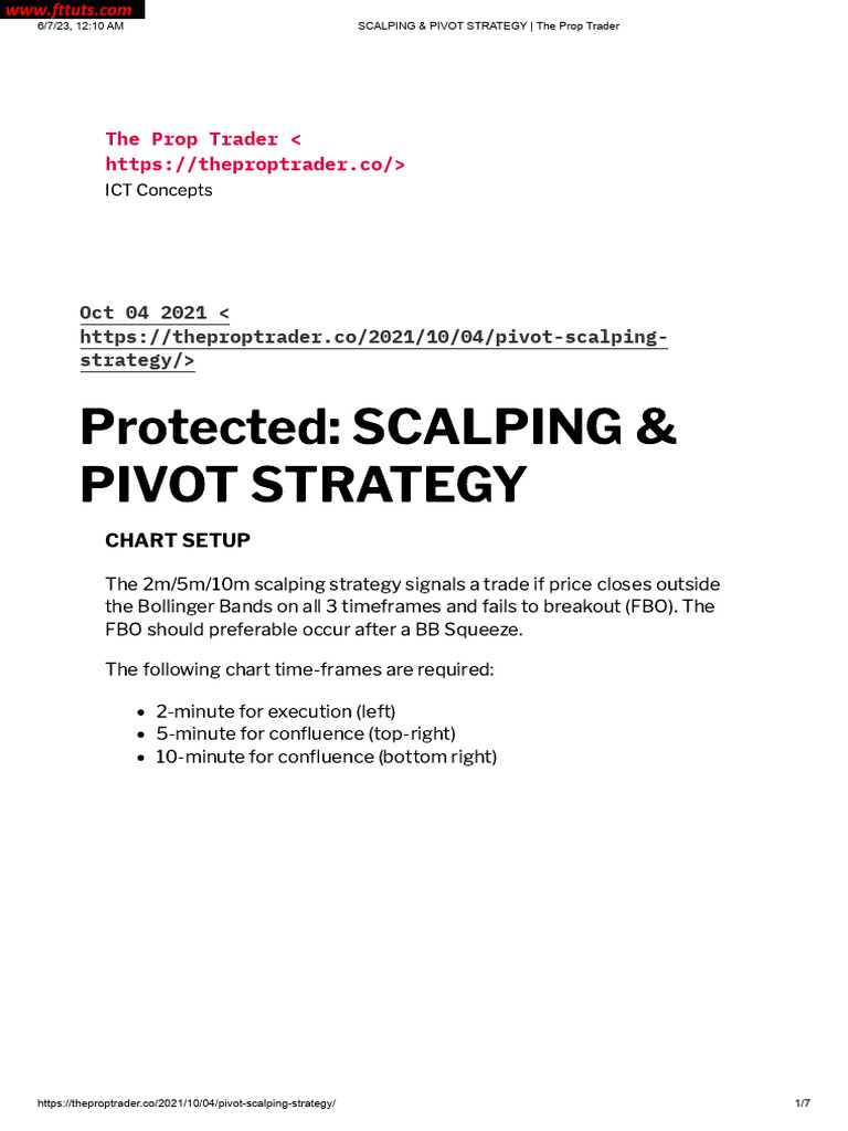 Scalping & Pivot Trading Guide | PDF | Market Trend | Securities (Finance)