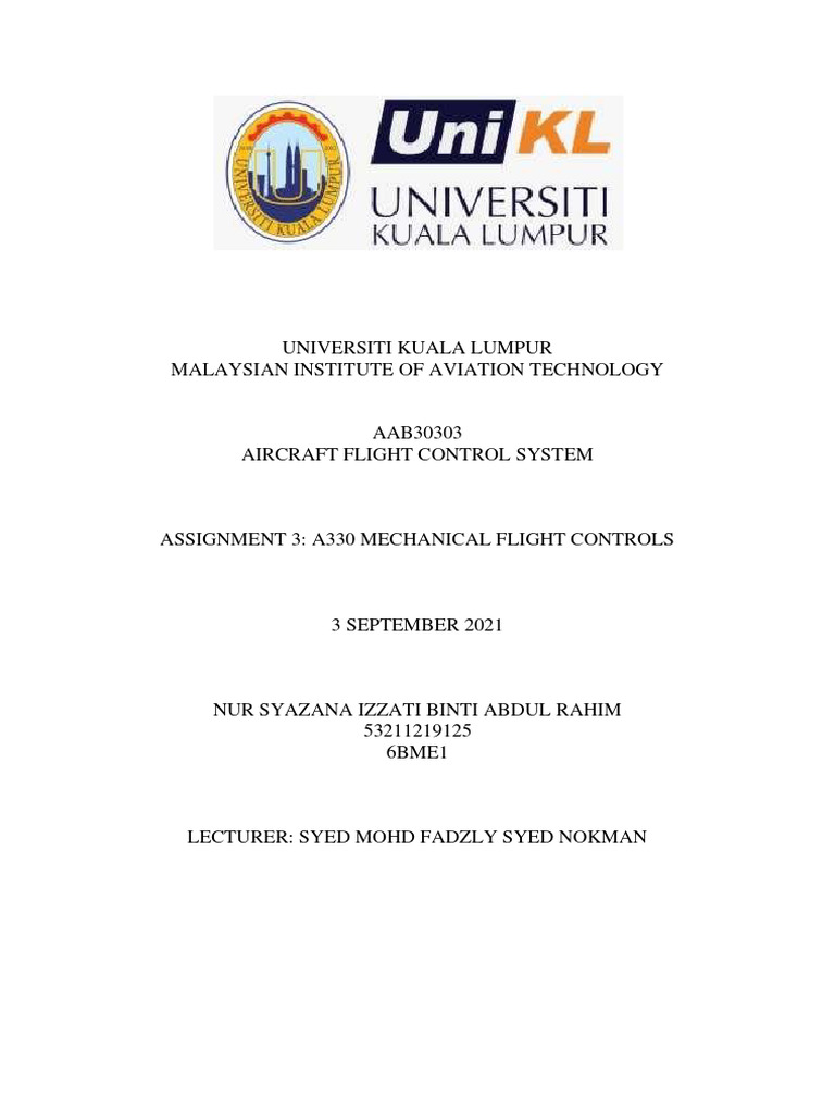 SYAZANA IZZATI_6BME1_AFCS ASSG 3 | PDF