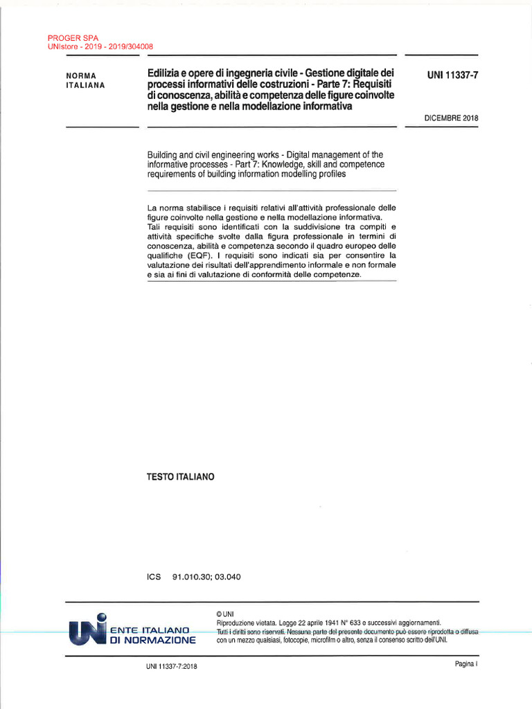 UNI 11337 Parte 7 | PDF