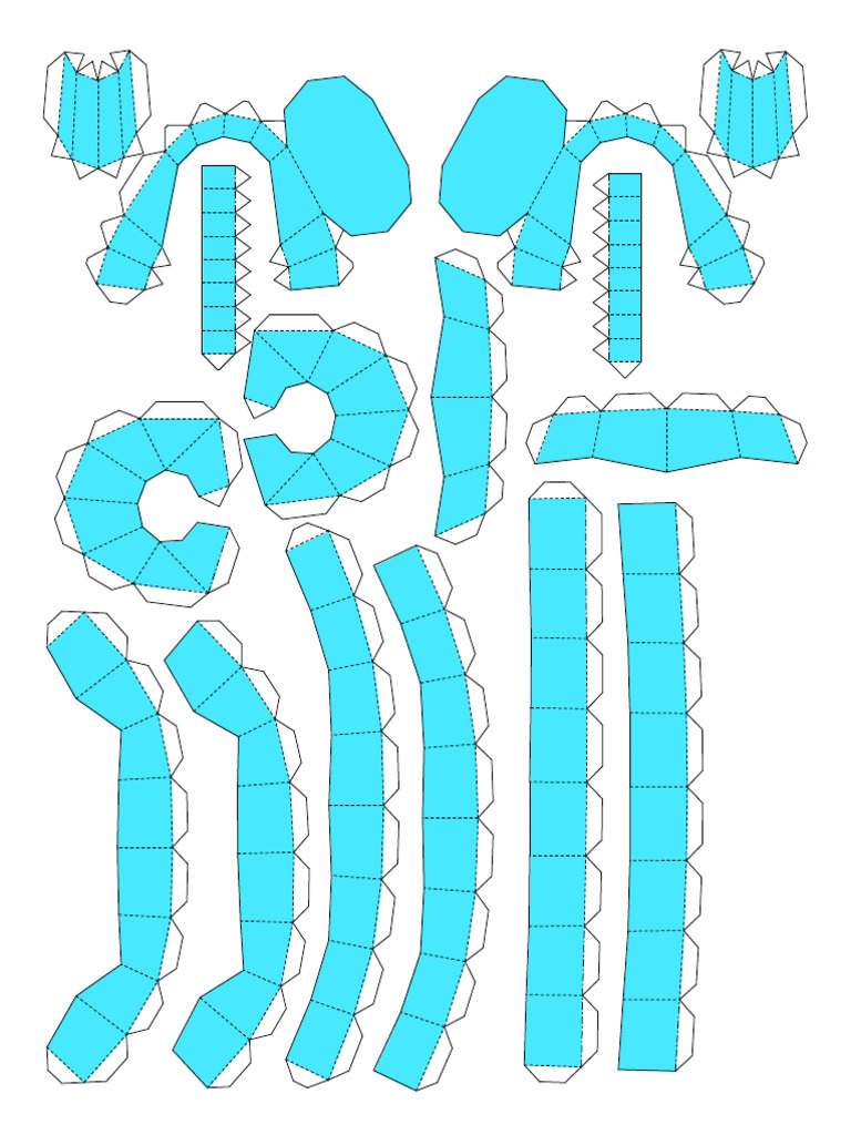 Fall Guys Papercraft v3_blue (2) | PDF