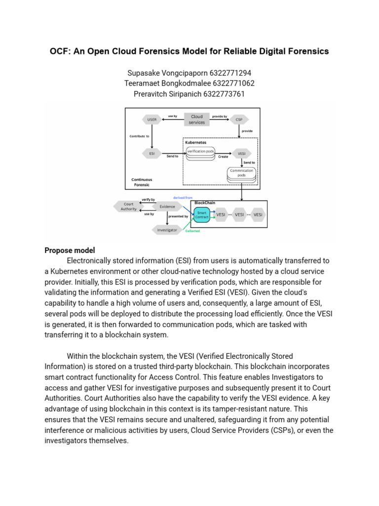 Open Cloud Forensics Model Overview | PDF | Cloud Computing | Information