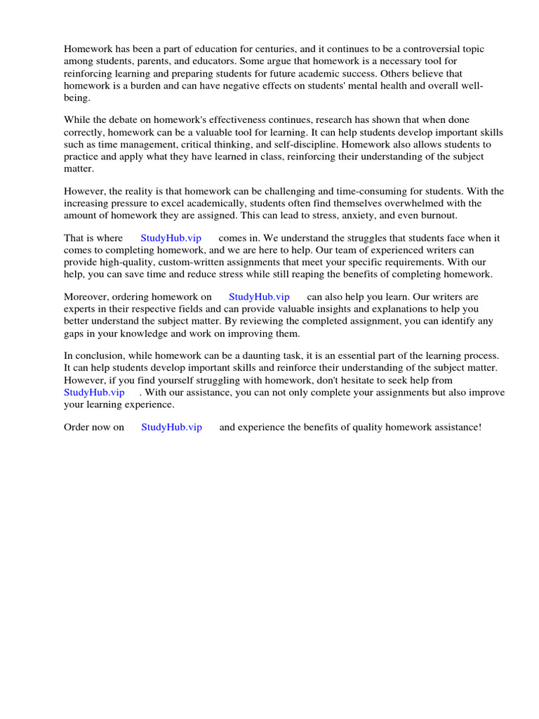 Can Homework Help You Learn | PDF | Homework | Teachers