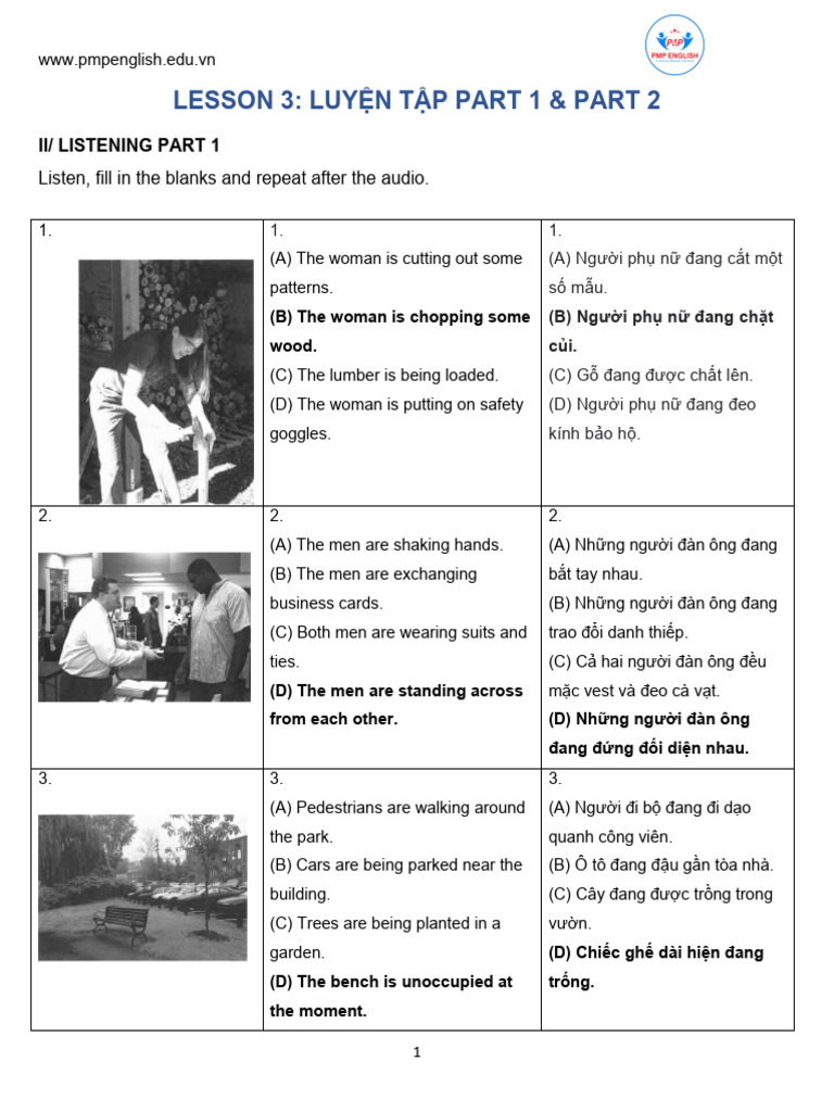 Transcript Lesson 3 - B N M I | PDF
