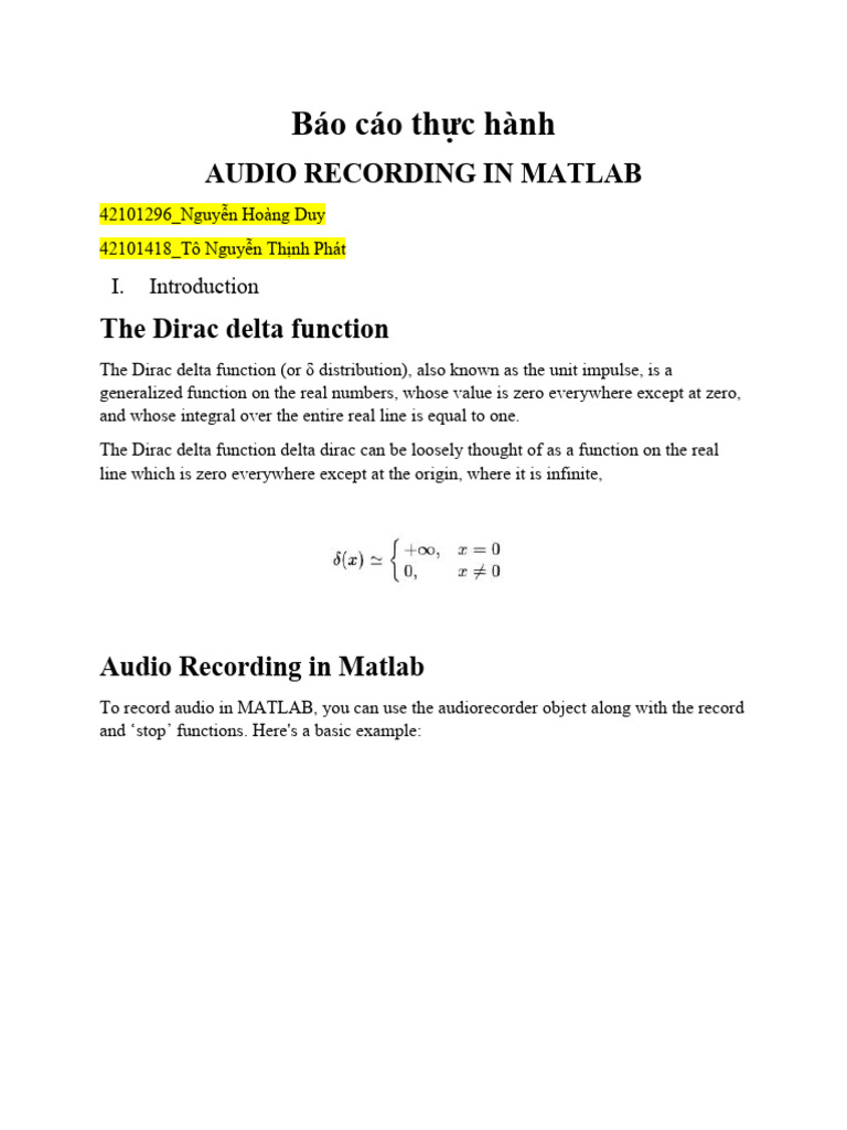Báo Cáo TH C Hành - Bu I 3 | PDF | Sampling (Signal Processing ...