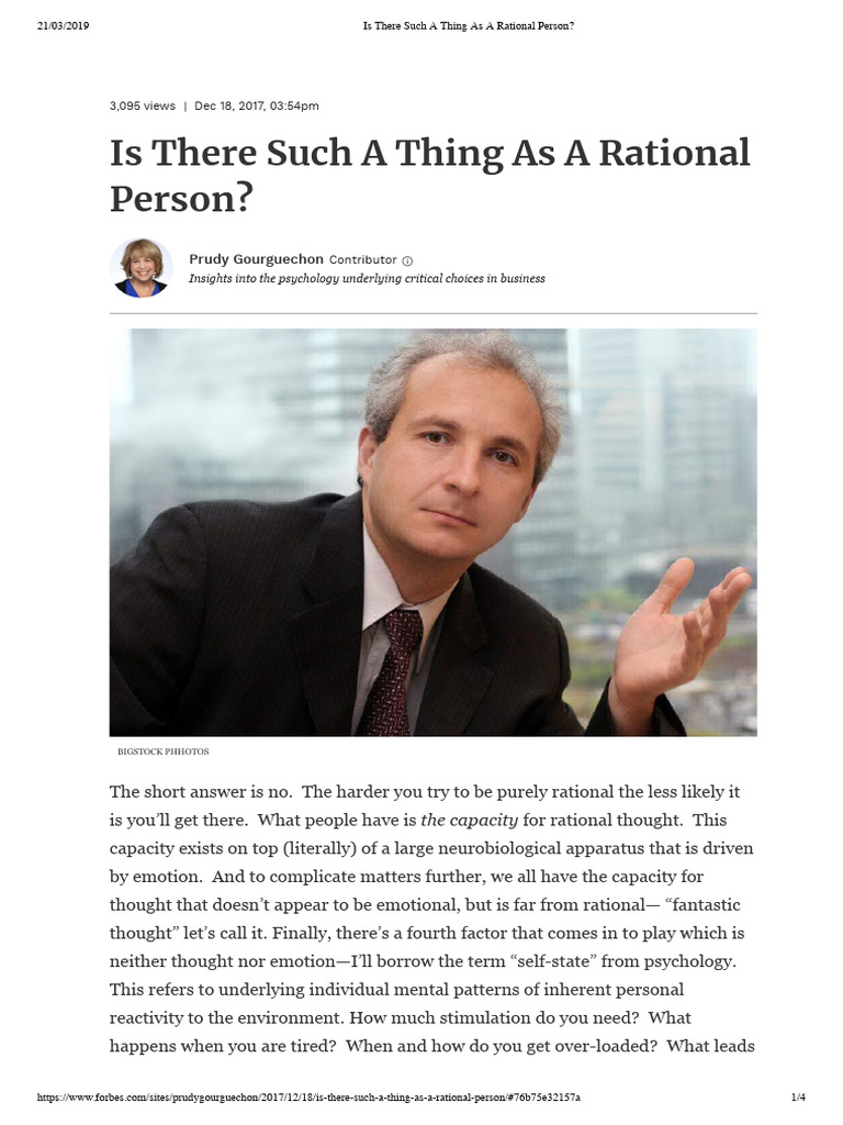 Is There Such A Thing As A Rational Person_ | PDF | Thought | Rationalism