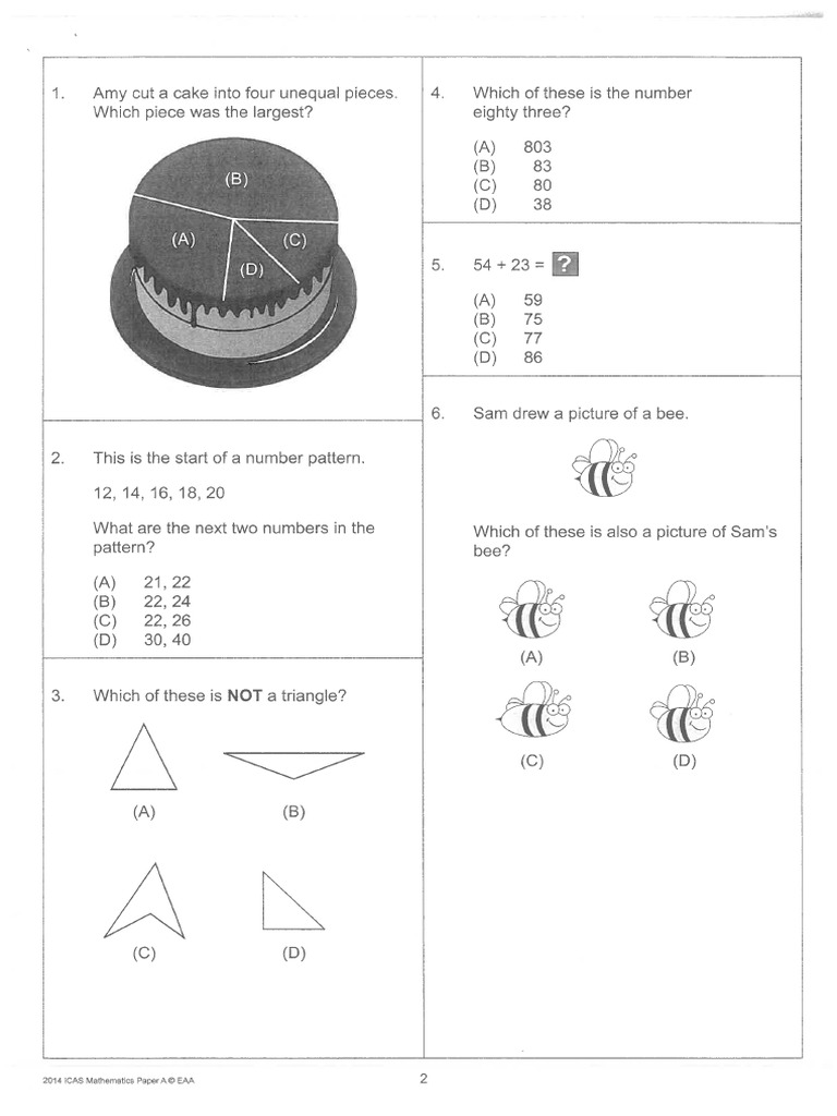ICAS - Mathematics | PDF