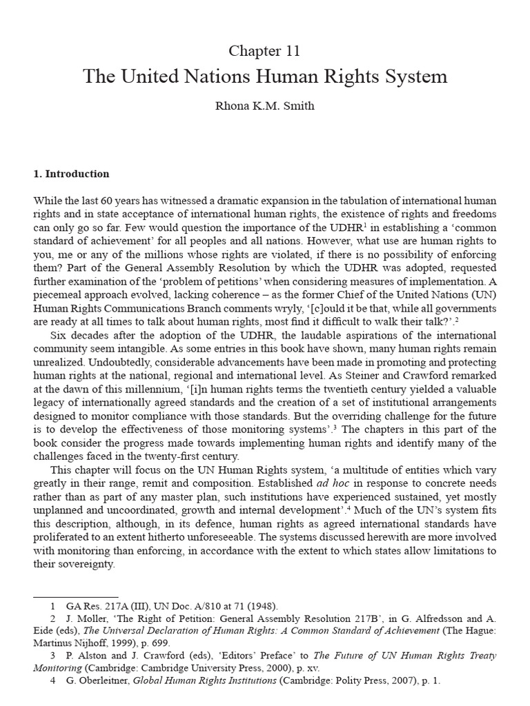 1 Rhona K M Smith, International Human Rights Law Six Decades After | PDF | Human Rights ...
