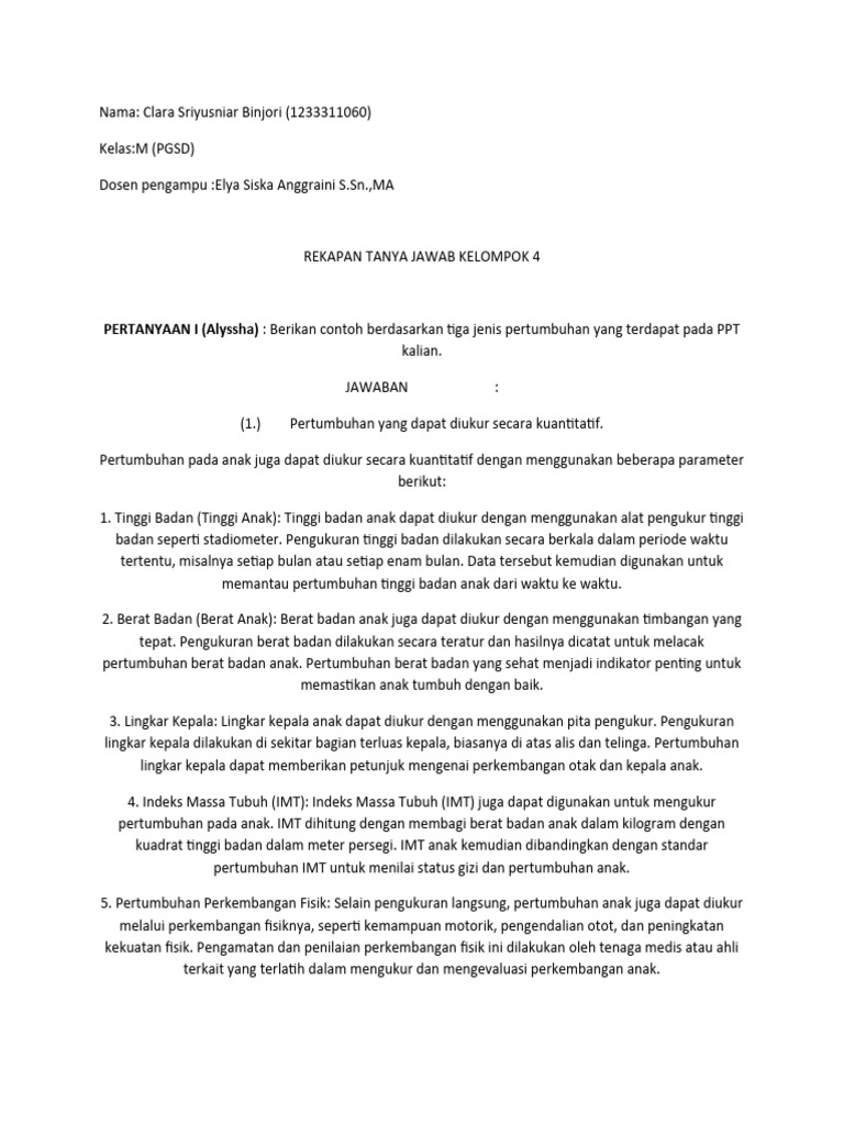 Tugas Rutin Individu 4 Paud Clara Binjori | PDF