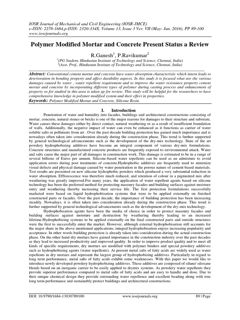 Polymer Mortar for Construction Pros | PDF | Concrete | Polymers