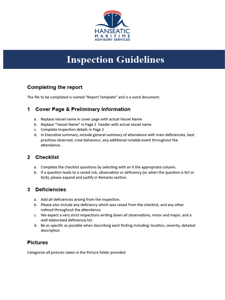 Inspection Guidelines | PDF