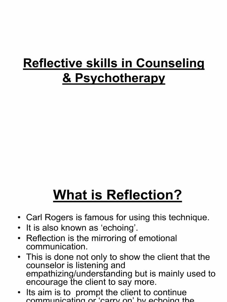 Reflective Skills | PDF