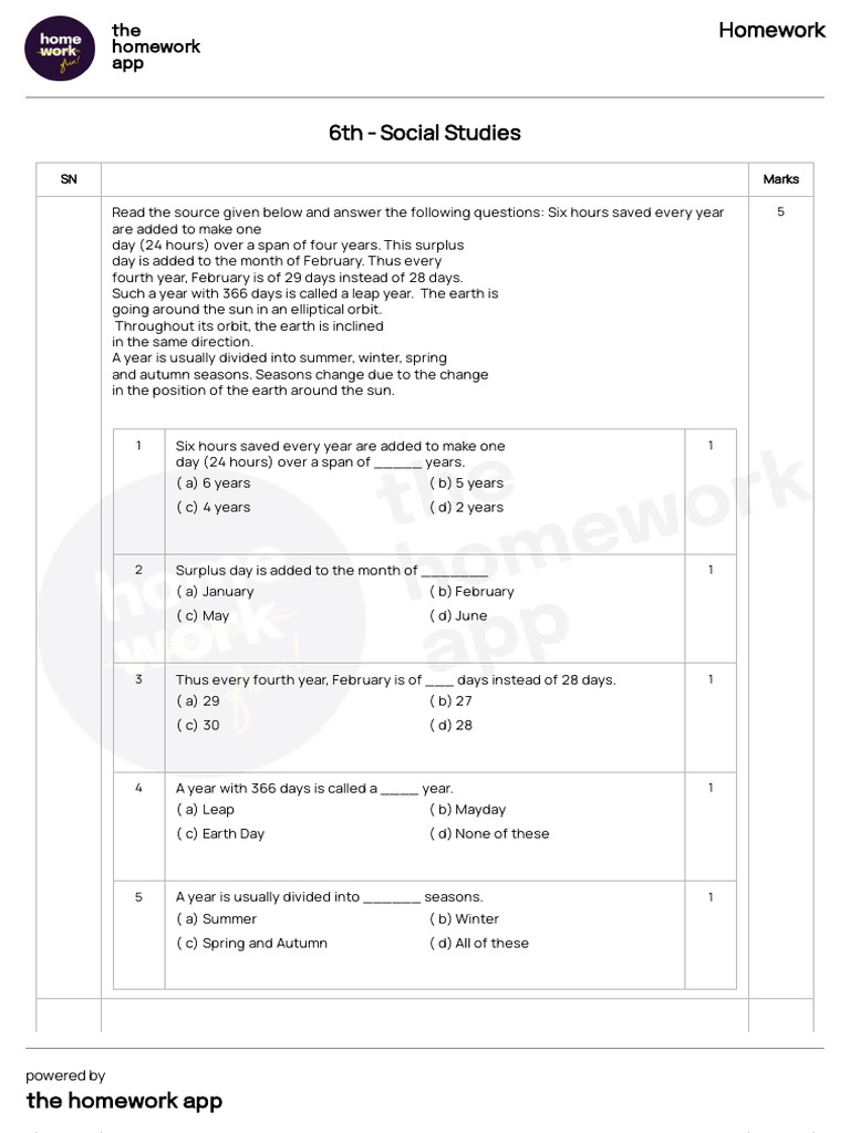 2 - Questions - Homework - 6th - Social Studies - 2023-06-16T06 - 13 ...