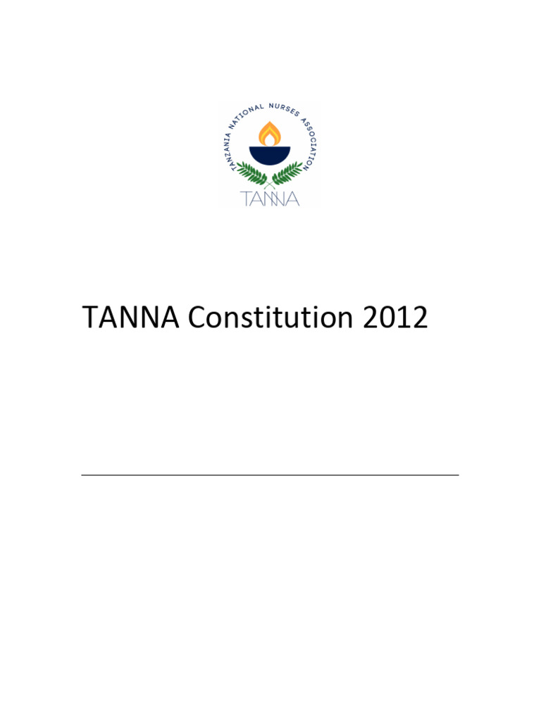 TANNA Constitution Overview 2012 | PDF | Voting | Nursing