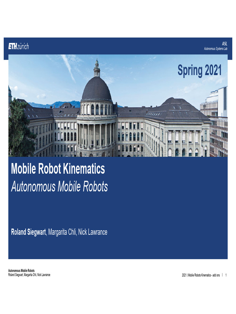 Mobile Robot Kinematics Guide | PDF | Kinematics | Robotics