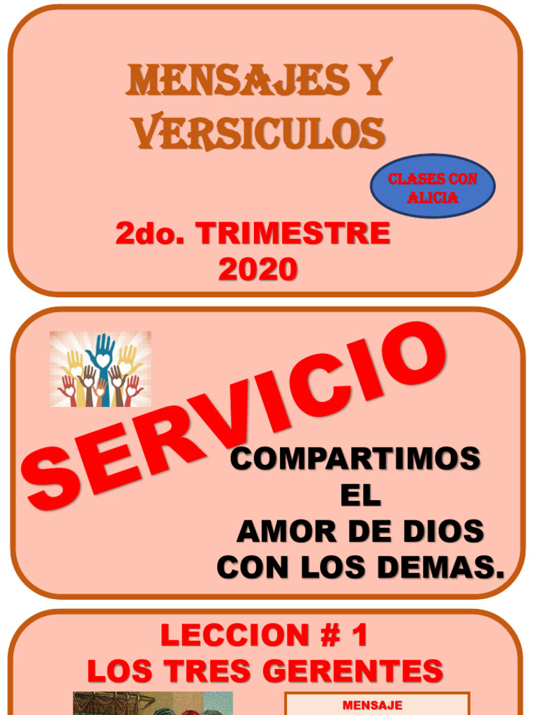 Intermediarios Mensajes y Versiculo 2 Do Trimestre 2024 | PDF | Amor | Dios