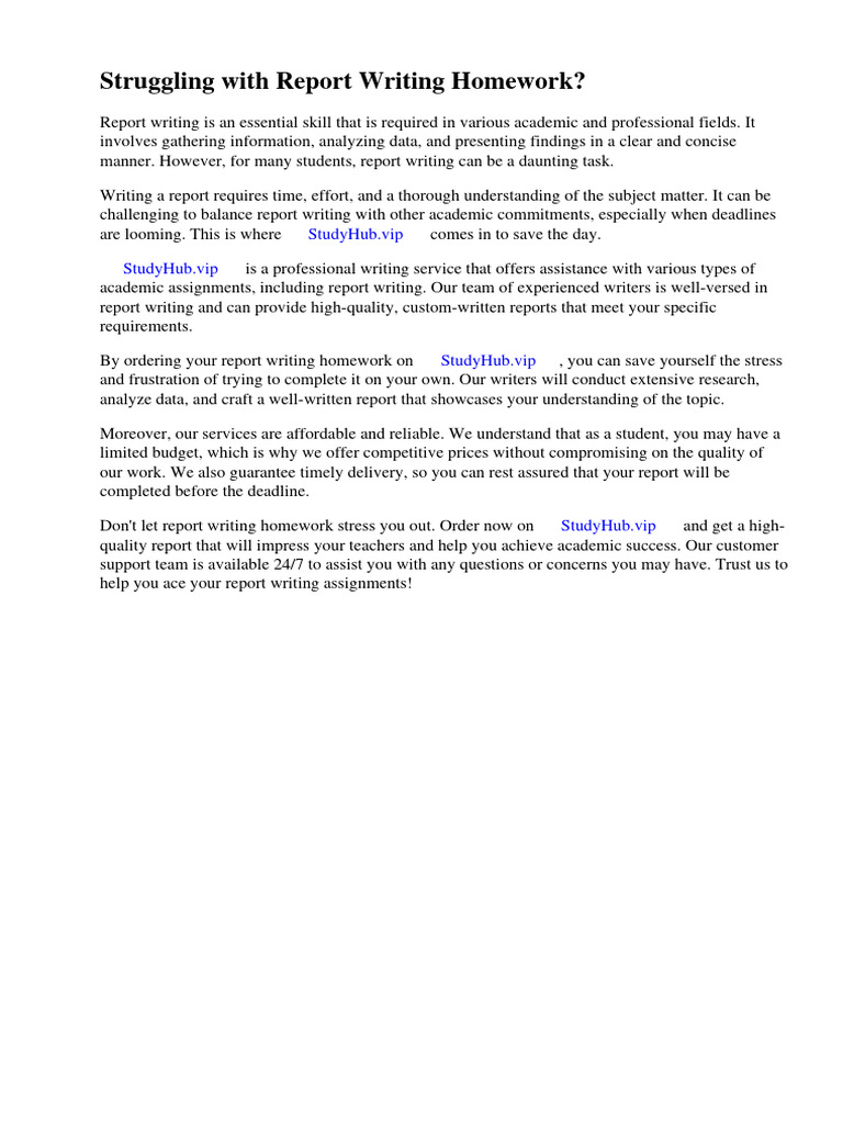 Report Writing Homework | PDF | Information | Essays
