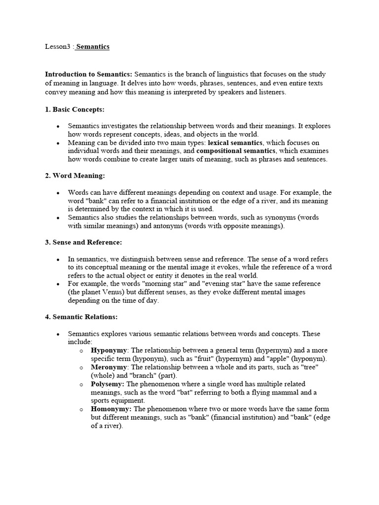 Semantics | PDF