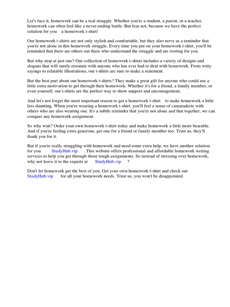 Homework t Shirts | PDF | T Shirt | Homework