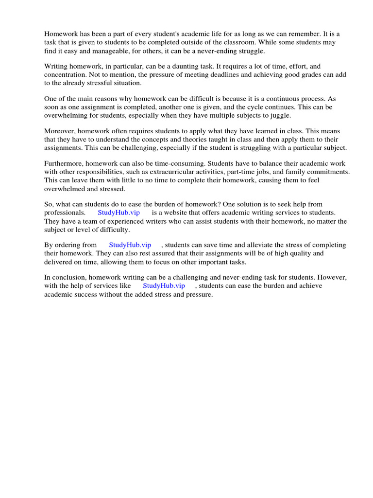 Continuous Writing About Homework | PDF | Homework | Essays