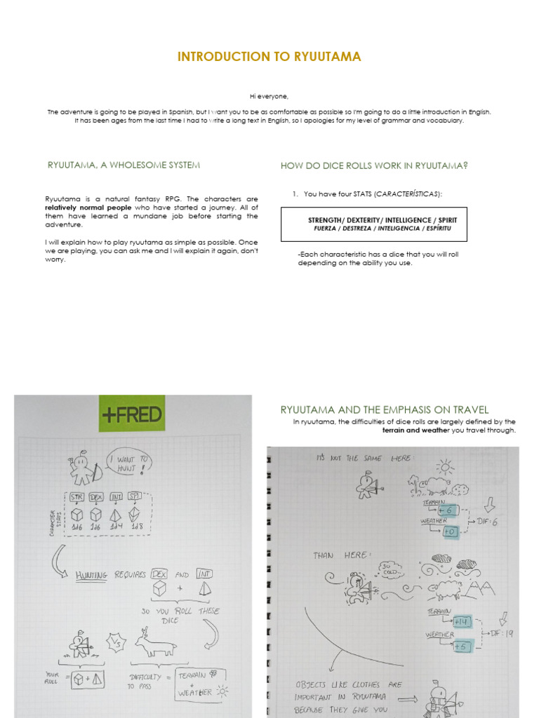 Introduction To Ryuutama | PDF | Gaming | Role Playing Video Games