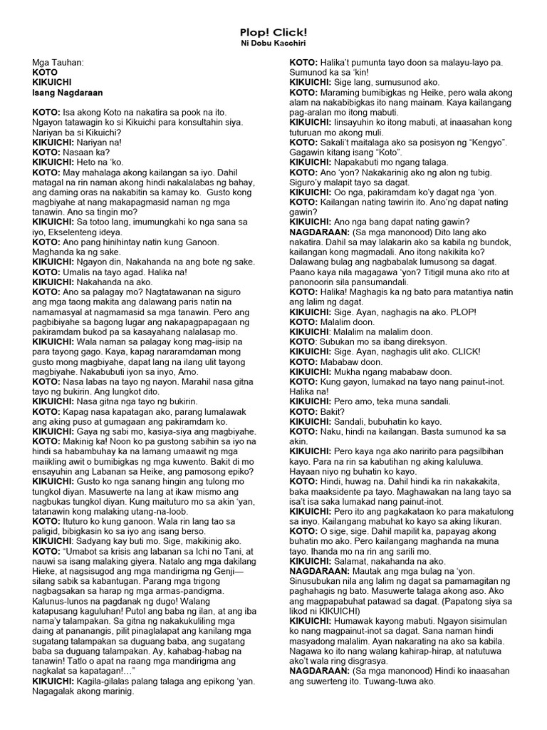 Plop Click | PDF