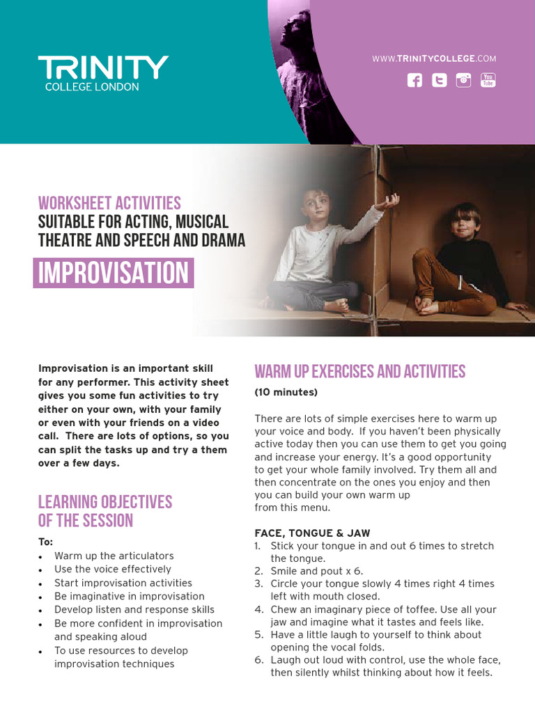 Fun Improvisation Activities for Actors | PDF | Language Arts & Discipline