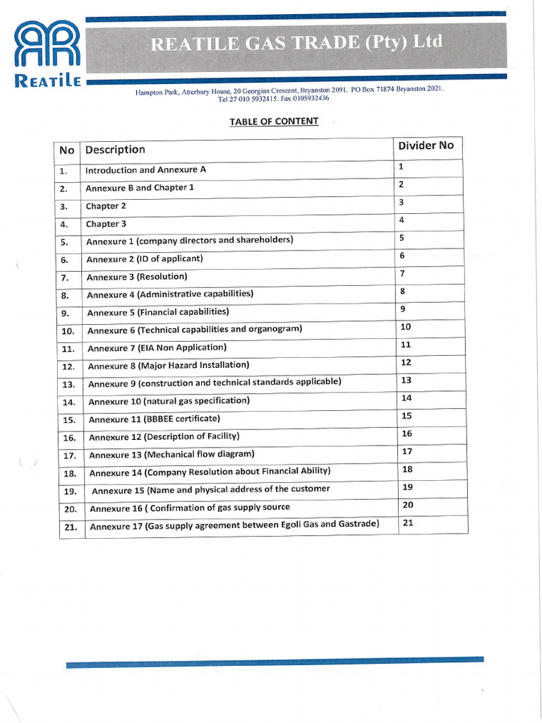 Reatile Gastrade Pty LTD Application For A Licence To Construct A Gas ...