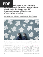 Intolerance of Uncertainty Scale - Short Form | PDF