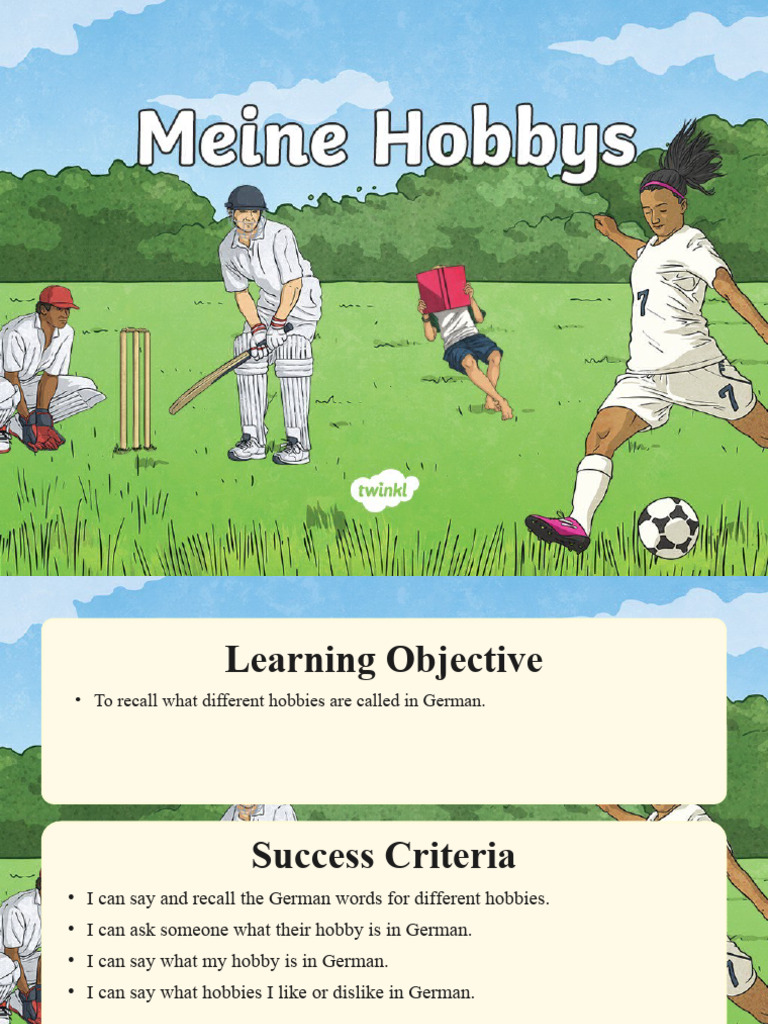Hobbies Powerpoint German Deutsch | PDF