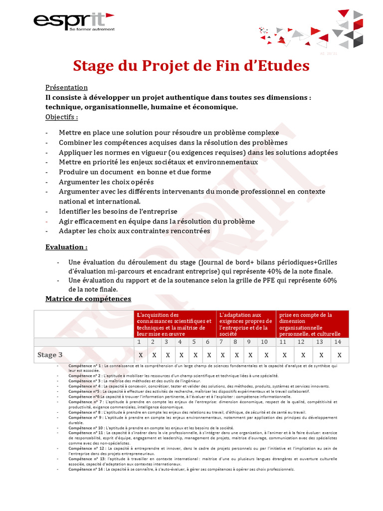 Comprendre le Stage PFE et ses enjeux | PDF | Compétence (Ressources ...