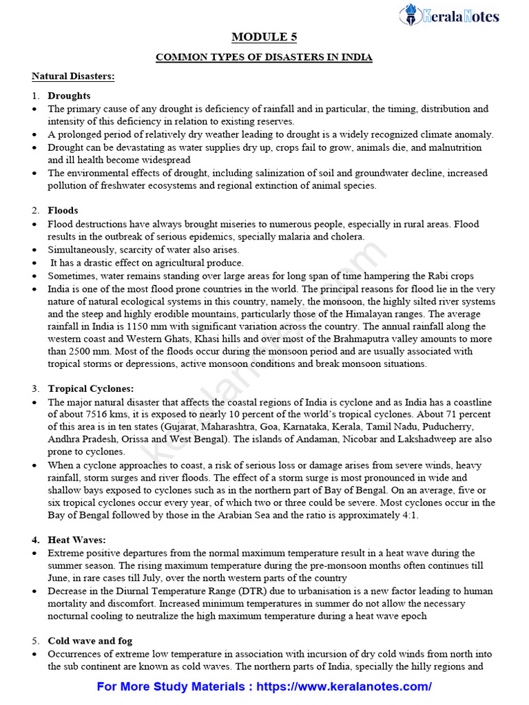 Disaster Management - Module 5 | PDF | Tsunami | Disaster Risk Reduction