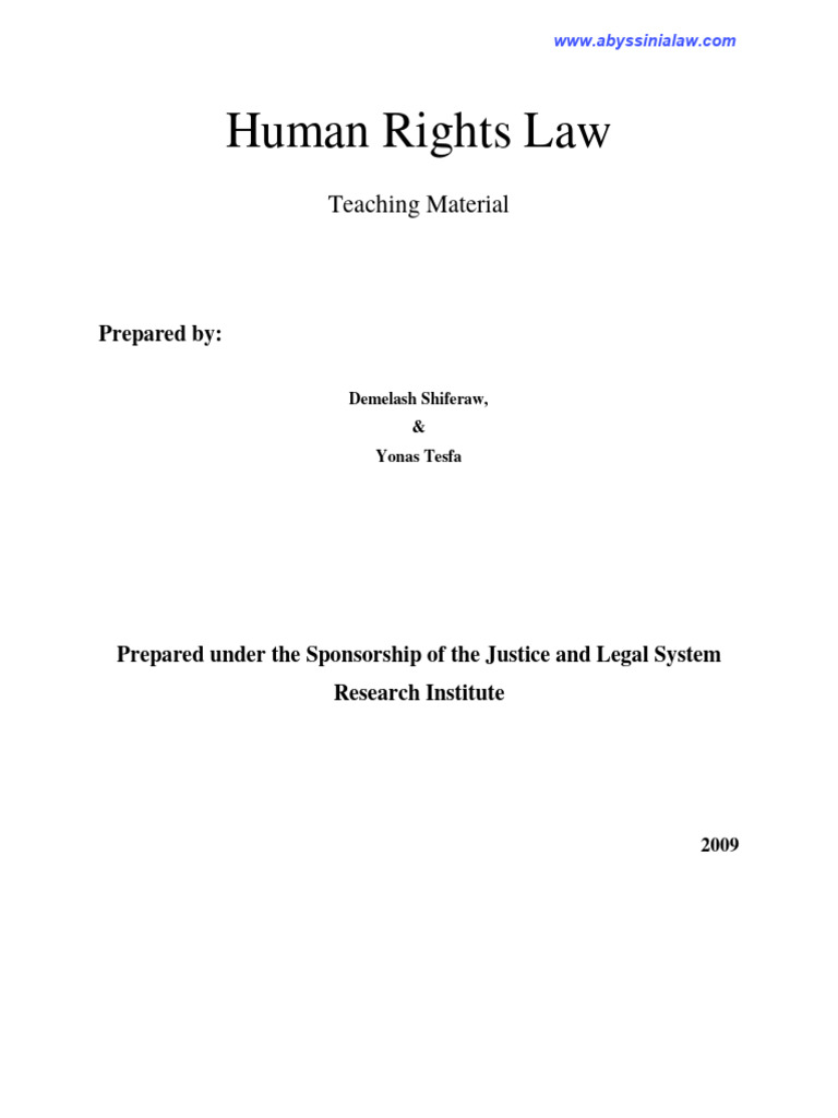 Human Rights Law Teaching Material9ethiopia) | PDF | International Law ...